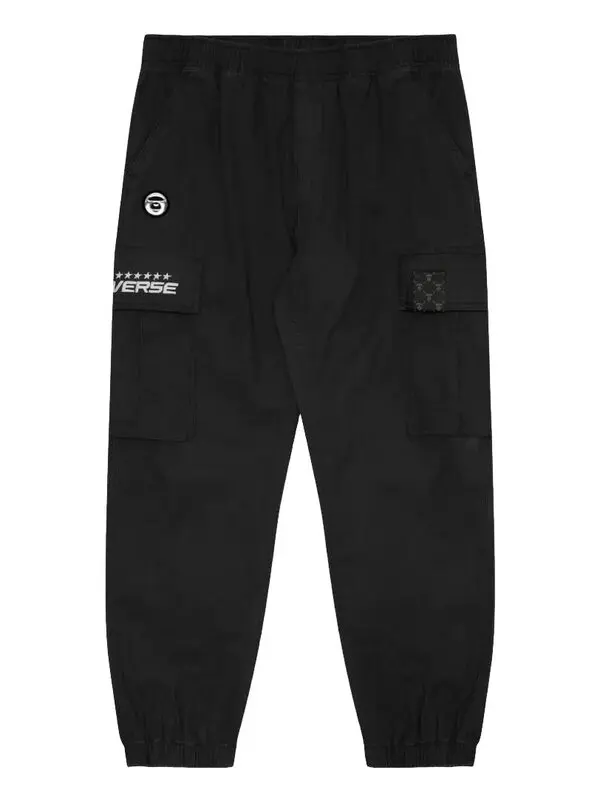 AAPE BY *A BATHING APE Moonface Patch Cargo Pants - Black