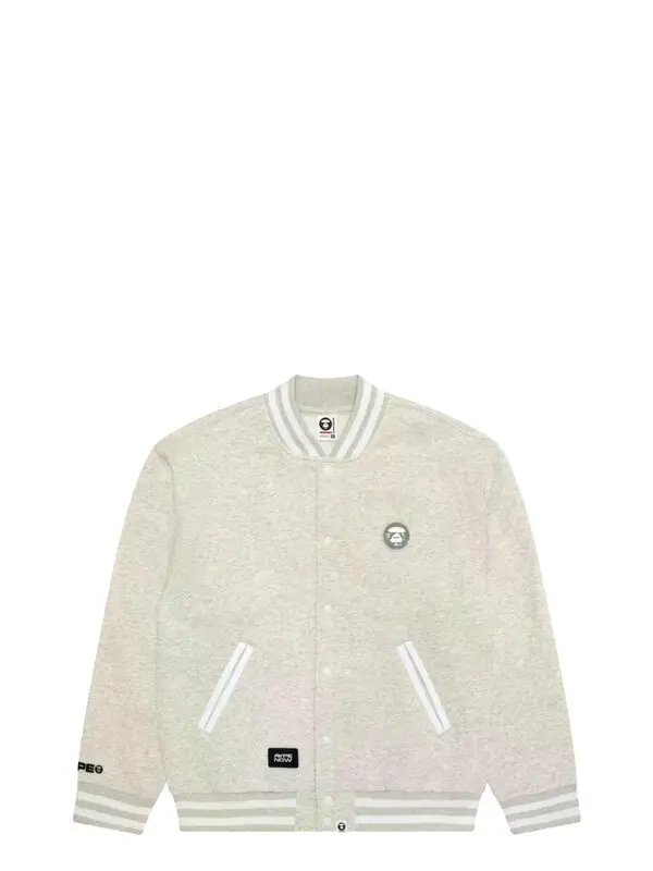 AAPE BY *A BATHING APE Moonface Aapenow Varsity Jacket - White