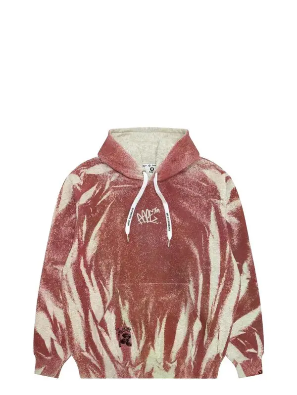 AAPE BY *A BATHING APE Logo-print Cotton Hoodie - Red