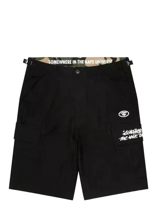 AAPE BY *A BATHING APE Flap-pockets Cargo Shorts - Black