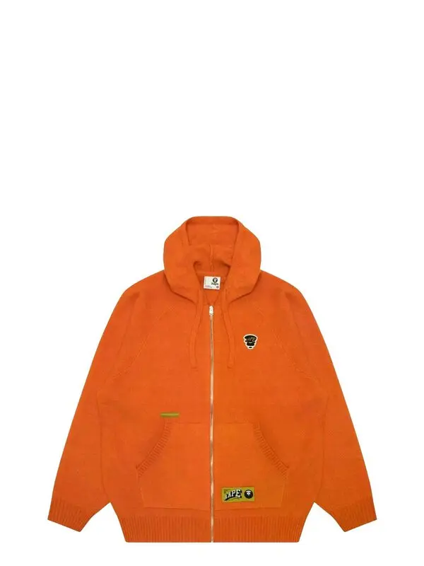 AAPE BY *A BATHING APE Moonface Logo Zip-up Hoodie - Orange
