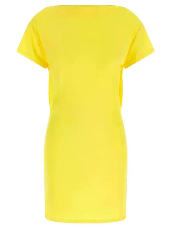Jacquemus The Mistral Draped-back Mini Dress - Yellow