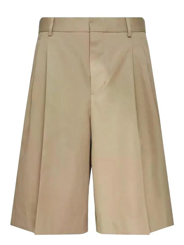 Ami Wide-leg Tailored Shorts - Neutrals