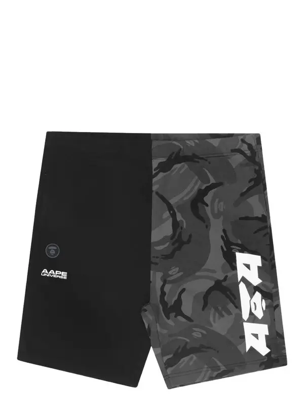 AAPE BY *A BATHING APE Moonface Colourblock Shorts - Black