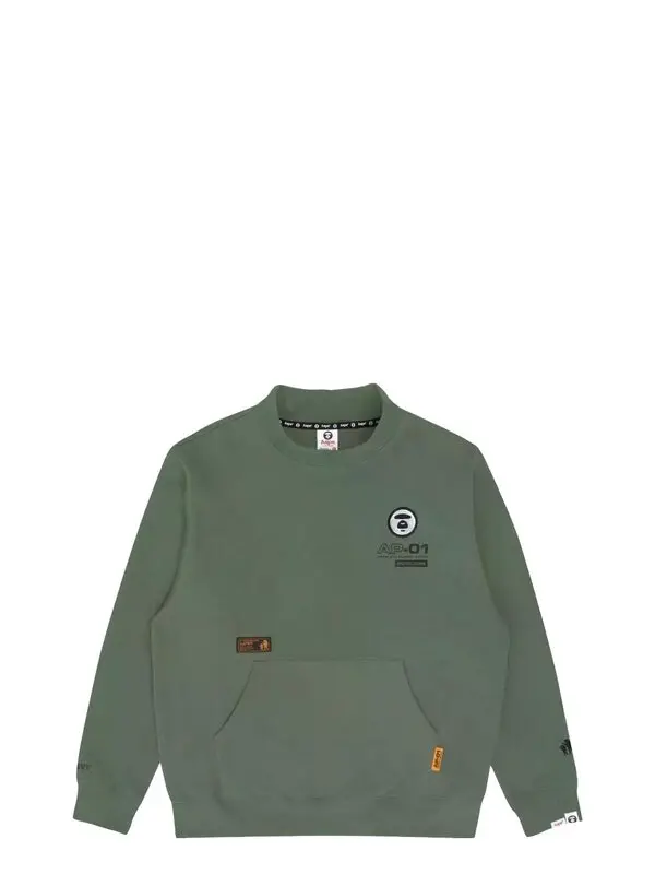AAPE BY *A BATHING APE Moonface Mock-neck Sweatshirt - Green