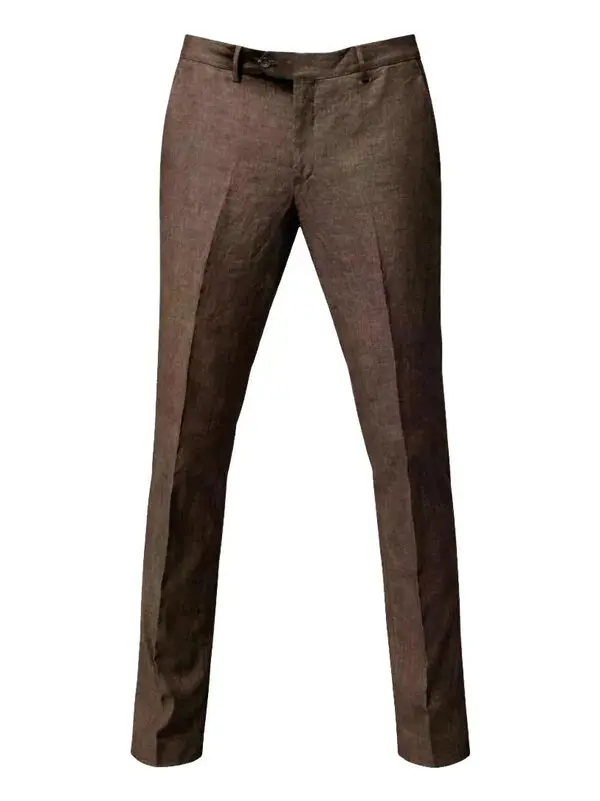 FRANZESE COLLECTION Flat-front Trousers - Brown