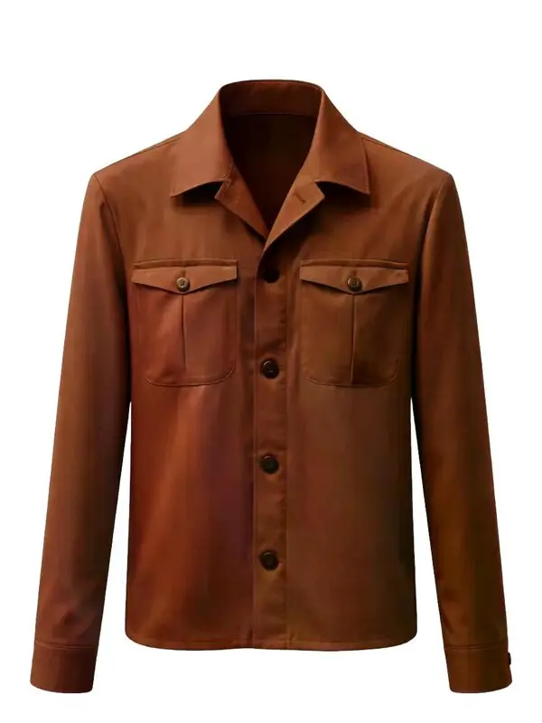 FRANZESE COLLECTION Stefano De Martino Bellows-pocket Shirt Jacket - Brown