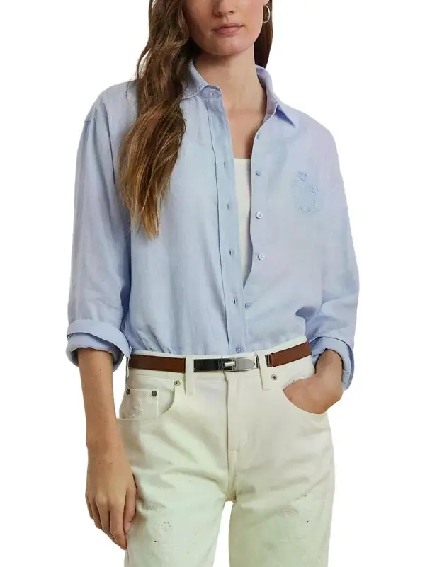 Ralph Lauren Embroidered-logo Shirt - Blue