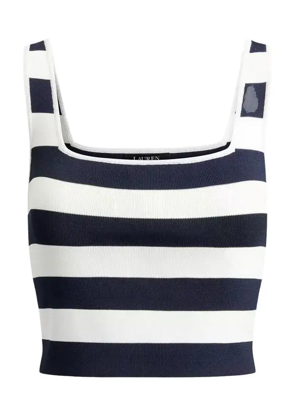 Ralph Lauren Stripped Cropped Vest - Blue