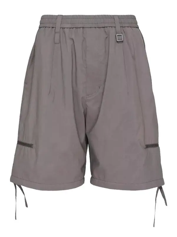 WOOYOUNGMI Zipper Detail Drawstring Hem Shorts - Grey