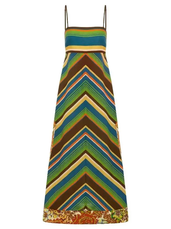 ALEMAIS Charlie Maxi Dress - Blue