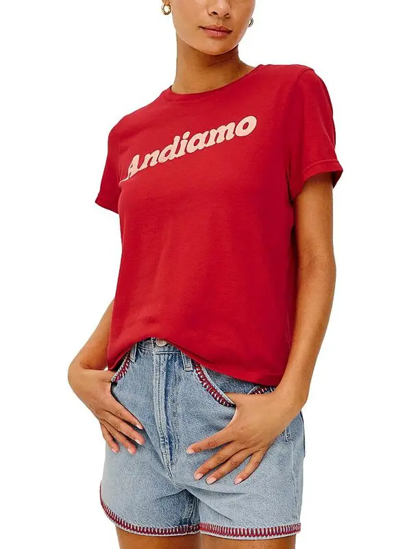 Rails Classic Crew Neck Tee - Andiamo Tomato