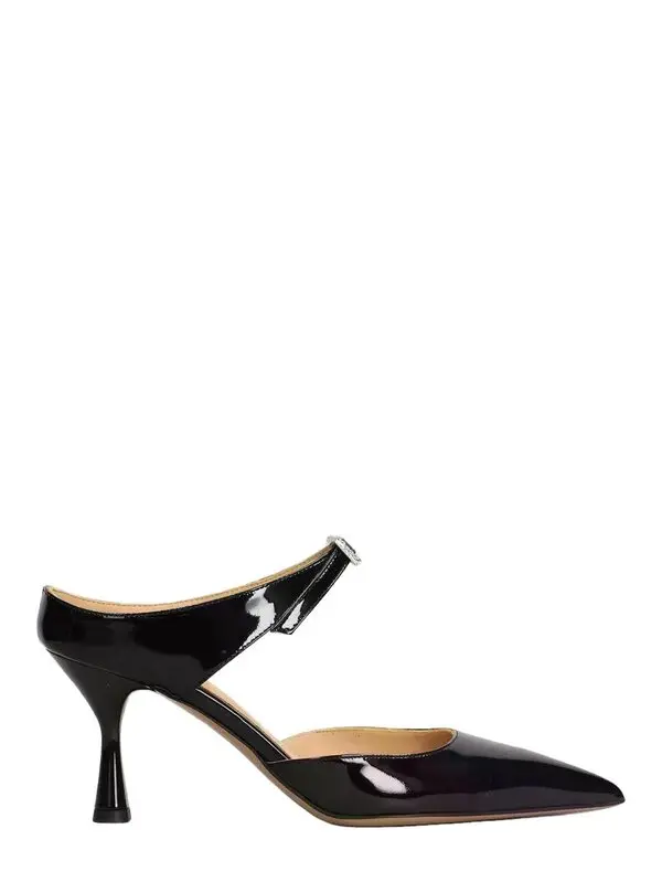 FRATELLI RUSSO Crystal-embellished Patent-leather Pumps - Black