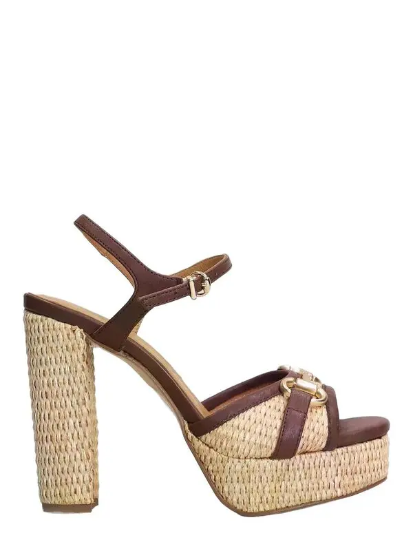 PEDRO MIRALLES Horsebit Platform Sandals - Neutrals