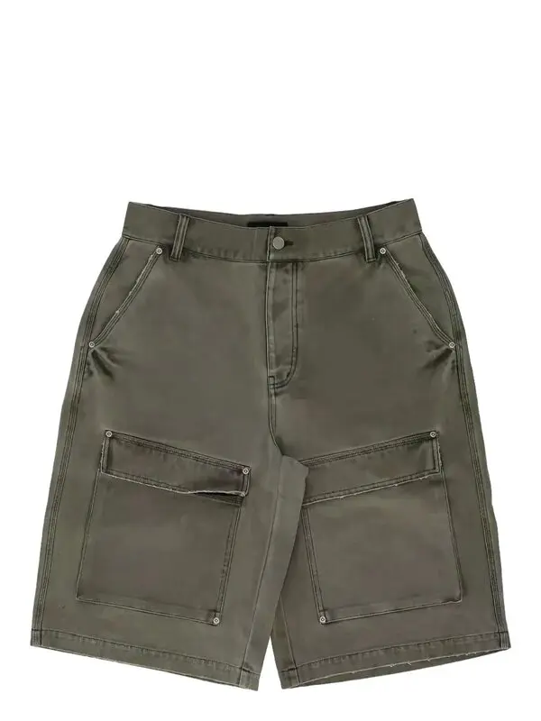 PURPLE BRAND Faded-effect Cargo Shorts - Green