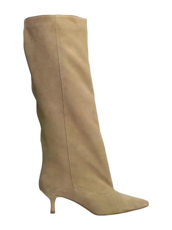 GISEL MOIRE Lory Kitten-heel Boots - Neutrals