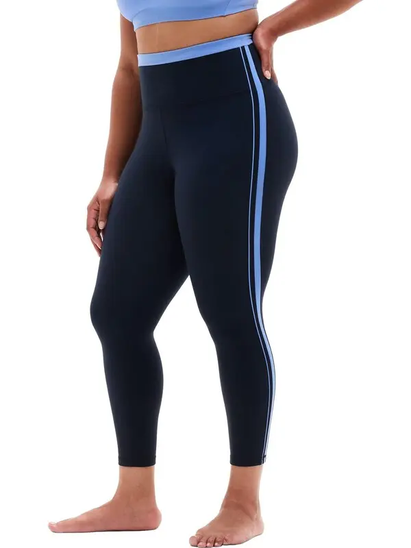 Athleta Elation Sport Stripe 7/8 Legging - Waterfall/navy