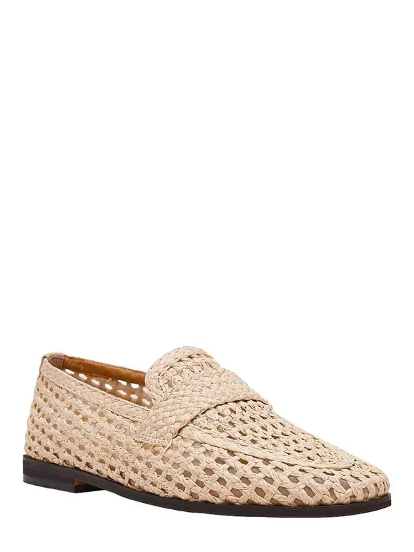 Steve Madden Stewart Raffia Loafers - Natural