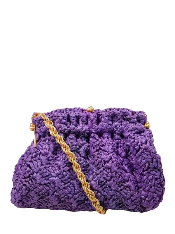 AMATO DANIELE Ravioli Interwoven Clutch Bag - Purple