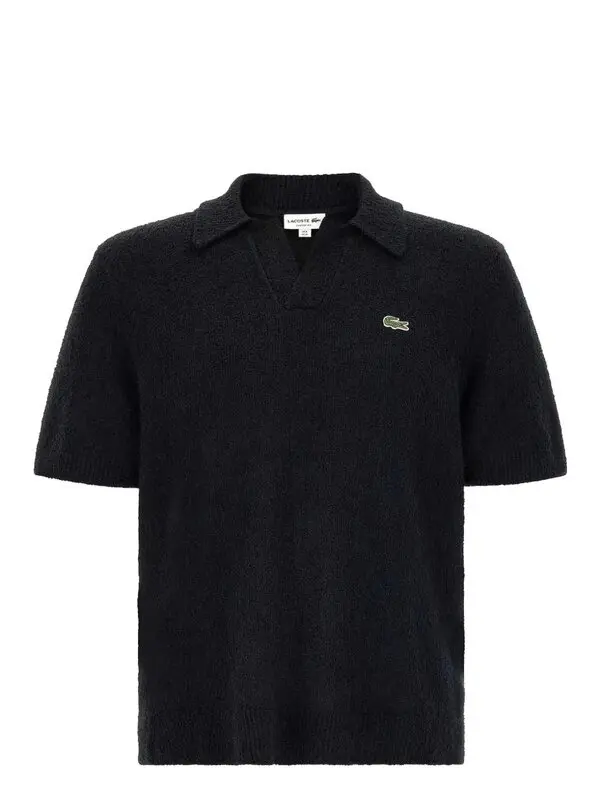 Lacoste Logo-embroidered Polo Shirt - Black
