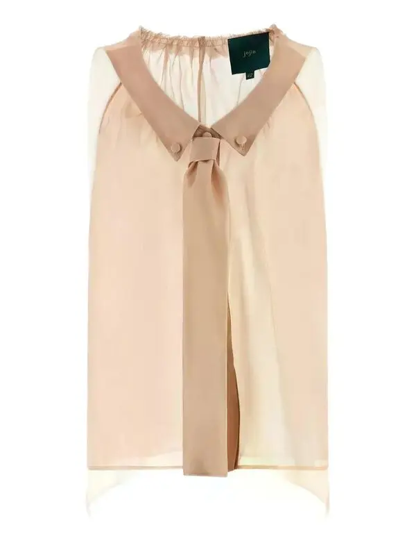 MAISON JEJIA Ruffle-collar Silk Blouse - Pink