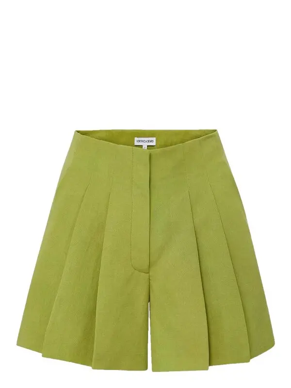Veronica Beard Gables Pleated Shorts - Green