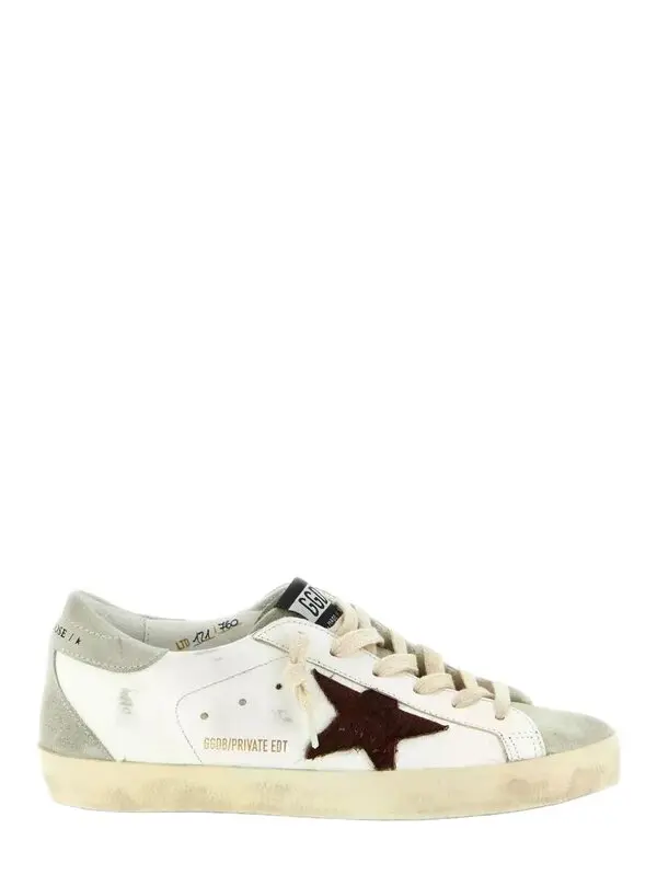GOLDEN GOOSE Superstar Pony-hair Star Sneakers - White