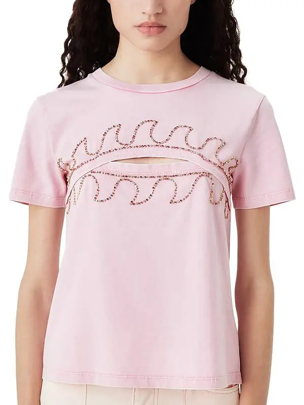 Tresse Cutout Tee - Pink