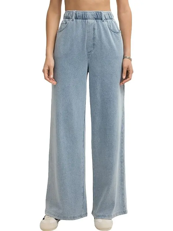 Z Supply Entourage Knit Denim Pants - Ocean Air Indigo