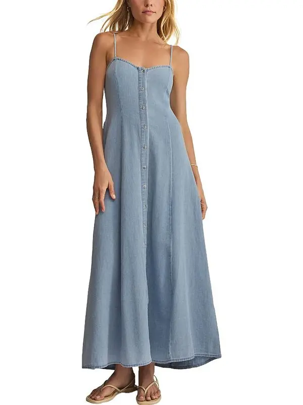 Z Supply Angel Eyes Chambray Dress - Lake Blue