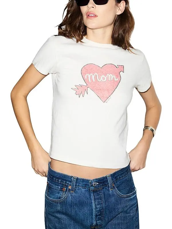 RE/DONE Mom Classic Tee - Vintage White