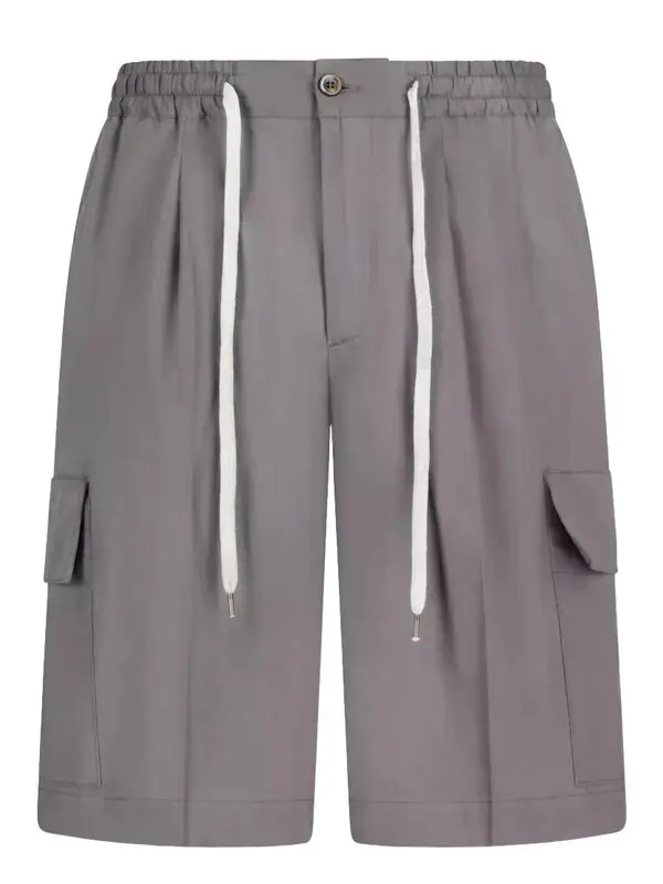 PT TORINO Cargo-pocket Drawstring Shorts - Grey