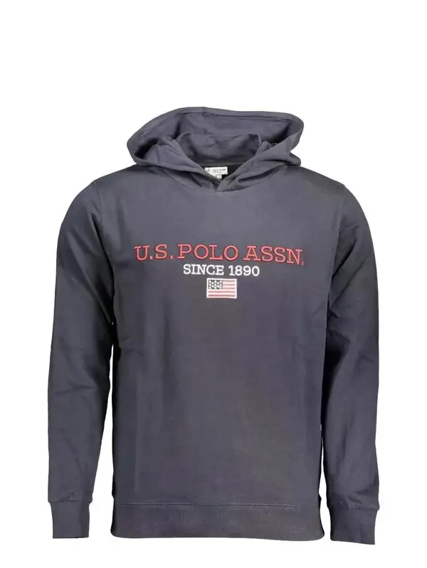 U.s. Polo Assn. Logo-embroidered Hoodie - Grey