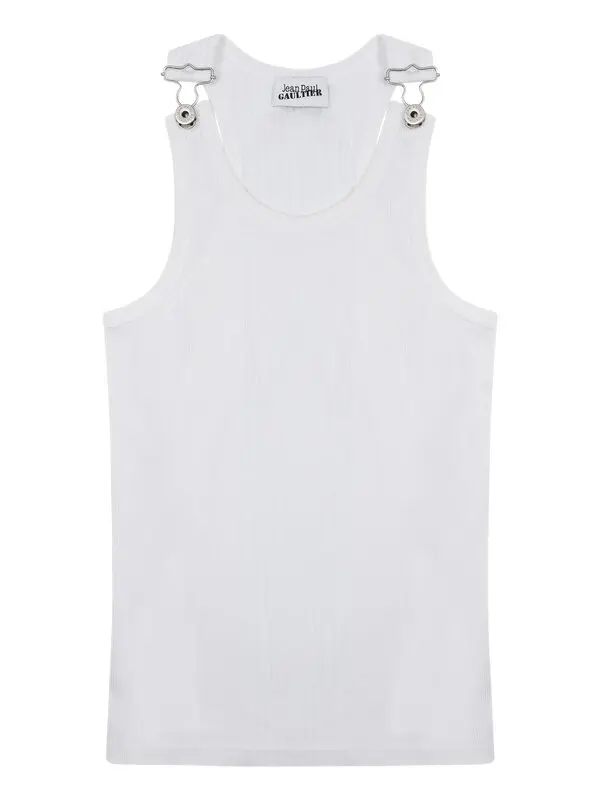 JEAN PAUL GAULTIER Tank Top In Cotone - White