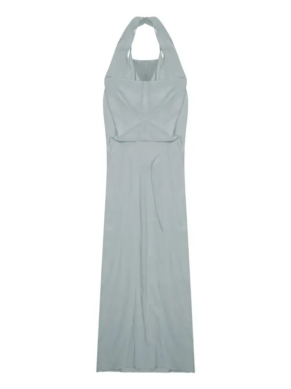 ALYSI Long Dress With Halter Neck - Grey
