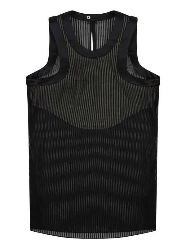 Sacai Chiffon Top - Black