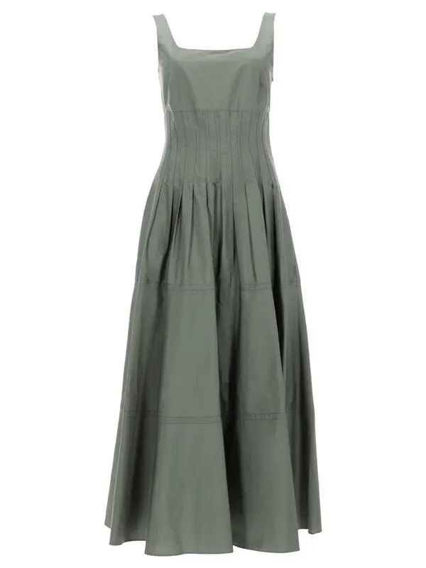 Max Mara Midi Cotton Dress - Green