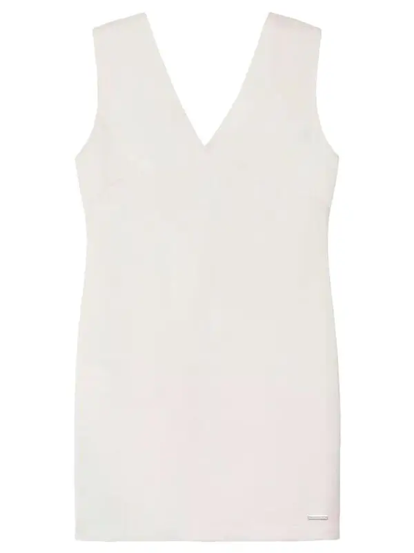 Calvin Klein Sleeveless V-neck Dress - Neutrals