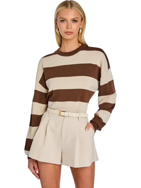 SEROYA Bryn Sweater - Almond/ Cocoa Brown