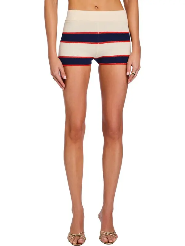 SEROYA Kel Knit Hot Short - Eggshell Stripe