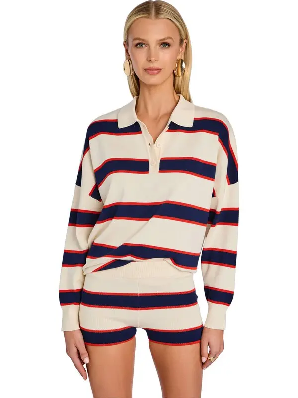 SEROYA Taby Sweater - Eggshell Stripe