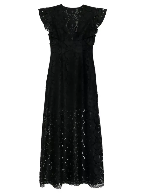 Cynthia Rowley Lace Midi Dress - Black