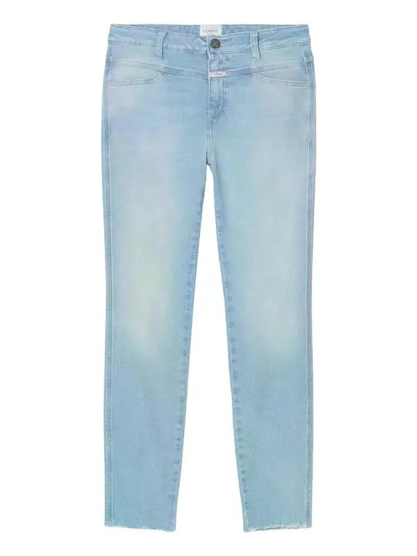 Closed Skinny Pusher Frayed-hem Jeans - Blue
