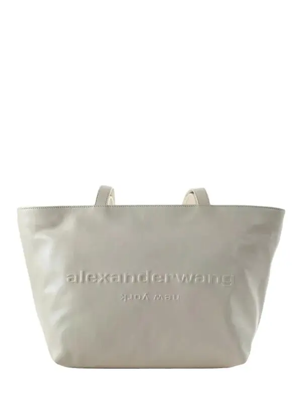 Alexander Wang Embossed-logo Tote Bag - Neutrals
