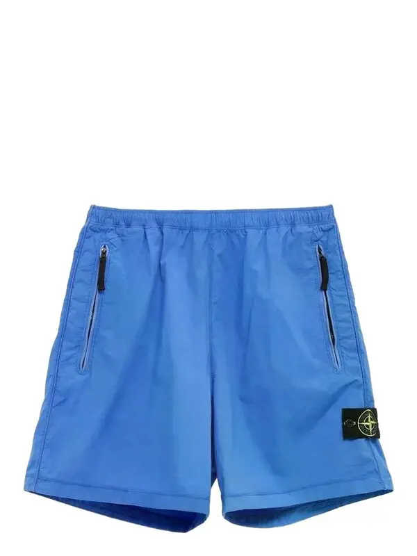 Stone Island Compass Logo-patch Shorts - Blue