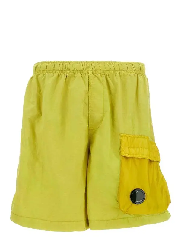 C.P. COMPANY Lens-detail Cargo Swim Shorts - Green