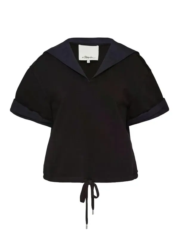 3.1 Phillip Lim Sailor-collar Drawstring Blouse - Black