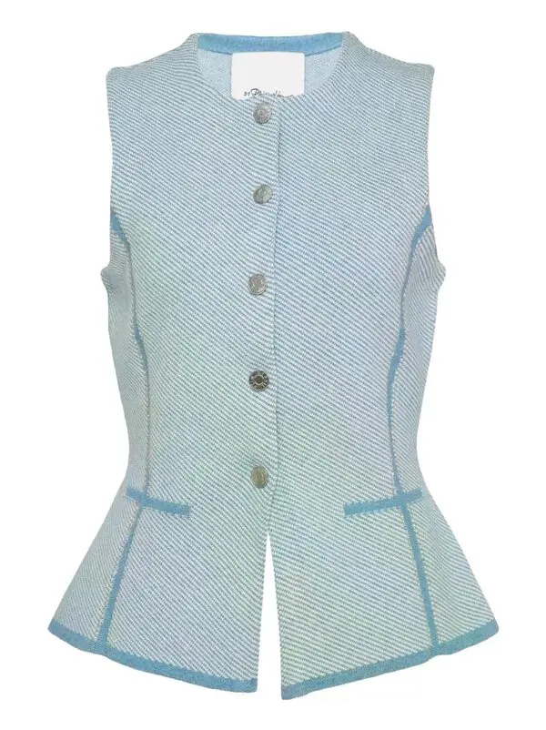3.1 Phillip Lim Button-fastening Vest - Blue