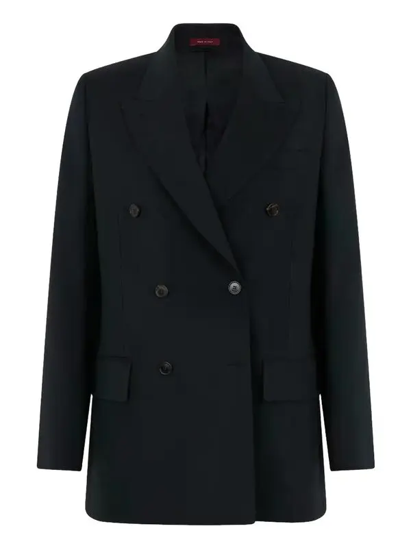 Gucci Double-breasted Peak-lapel Blazer - Blue
