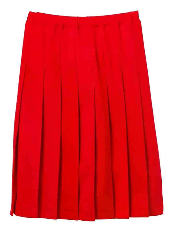 Comme Des Garçons Pleated Midi Skirt - White